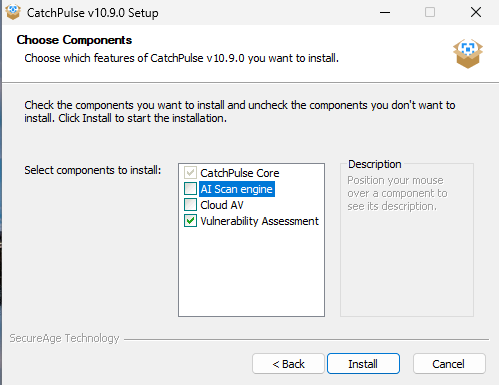 Install CatchPulse without the offline AV