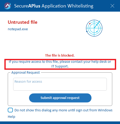 Setting a customized message for request whitelist approval
